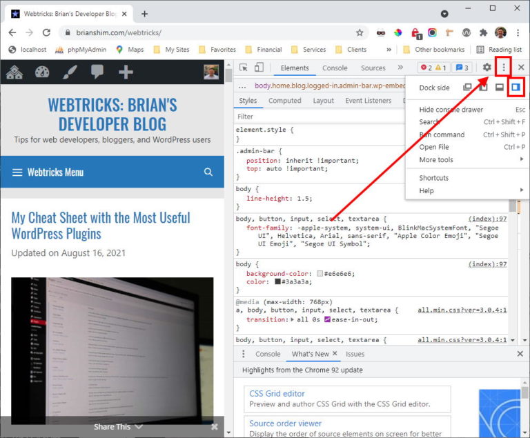 Make Your Chrome Browser Window Narrow for Mobile Web Development